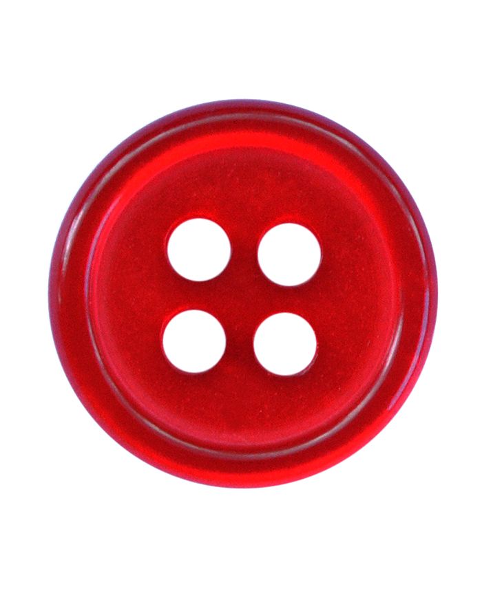 Polyesterknopf rund in glänzender Optik mit 4 Löchern - Größe: 9mm ...